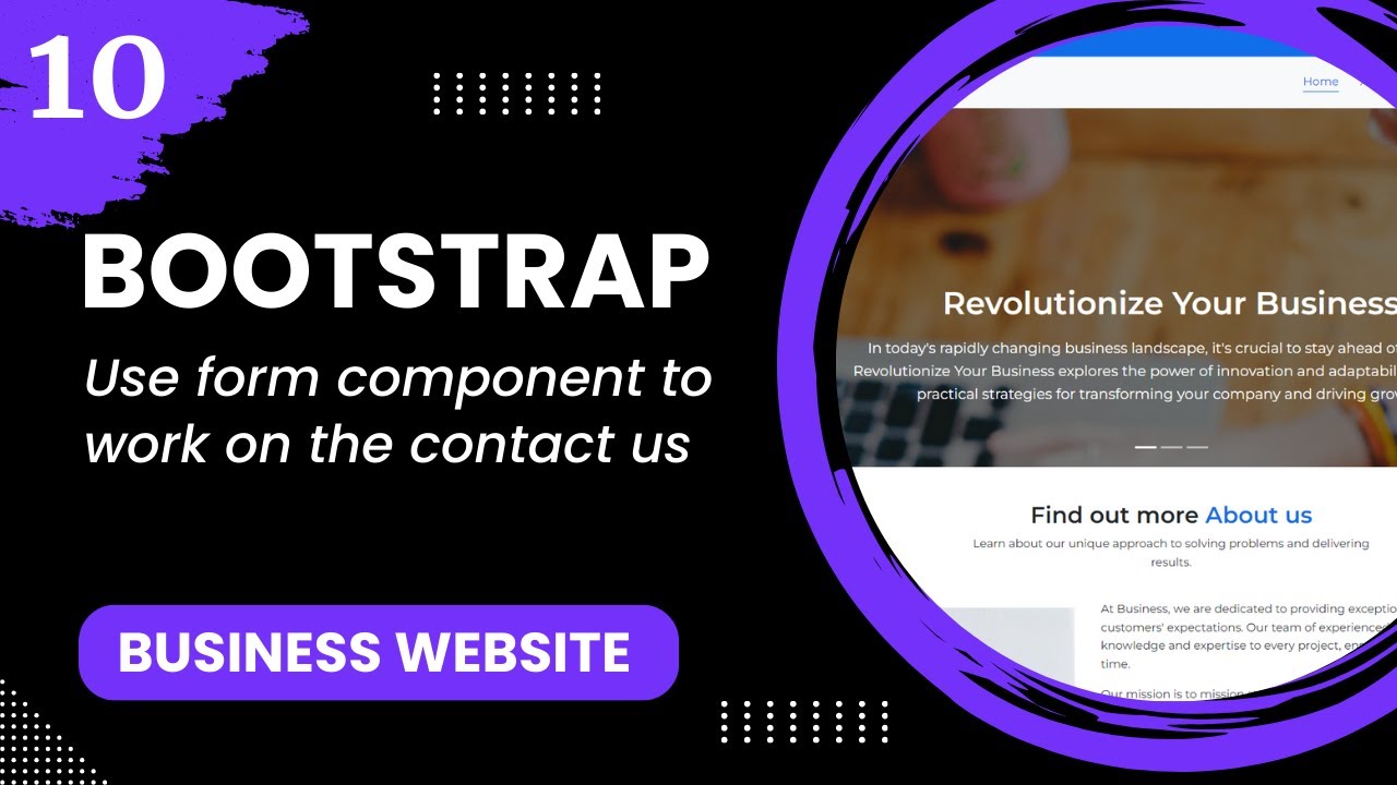 Bootstrap 5 #10 - Use form component to work on the Contact us