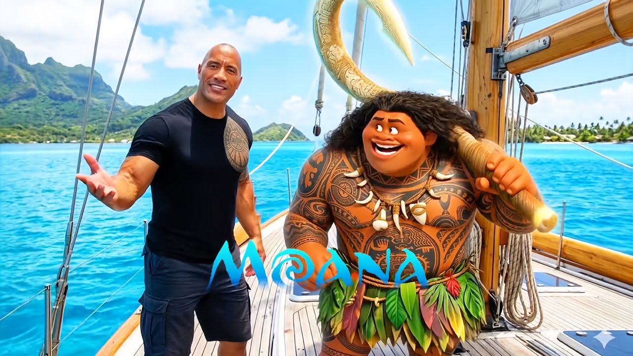 The Moana Cast Meets Their Characters! (Dwayne Johnson & Auli'i Cravalho) AI REUNION