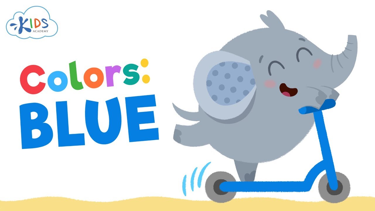 Learn Blue Color for Babies, Toddlers and Preschool Children | ESL Lessons | Kids Academy