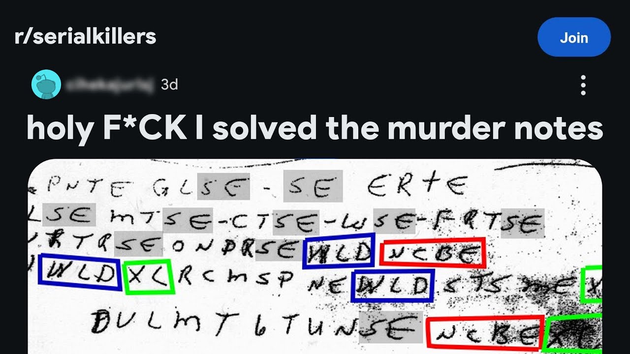 Internet Races to Decipher the Murder Notes That Could Catch a Killer