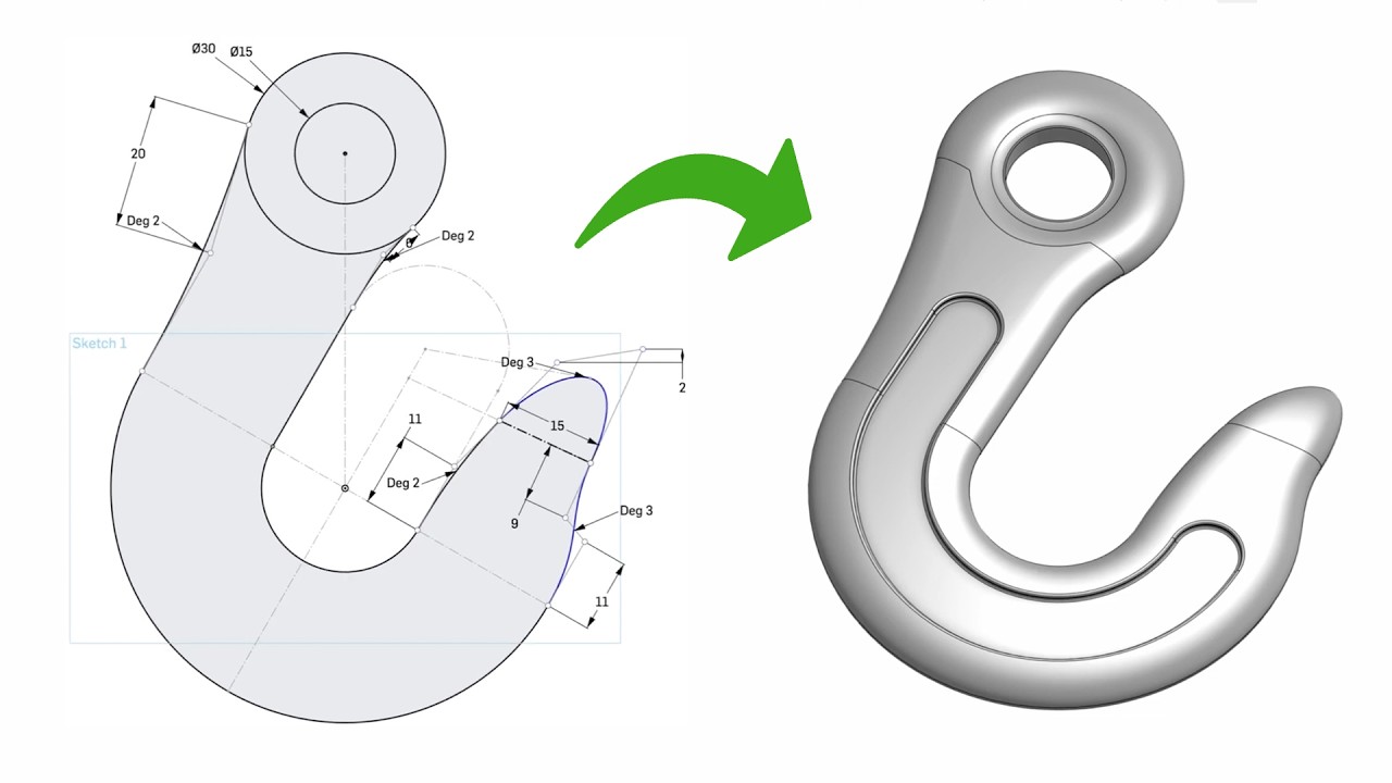 Crane Hook in Onshape (Tutorial)