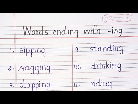 Words ending with -ing Part -3