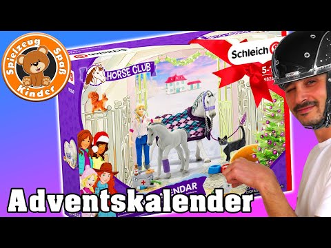SCHLEICH FIGUREN Pferde Horse club adventskalender aufmachen unboxing Spielzeug