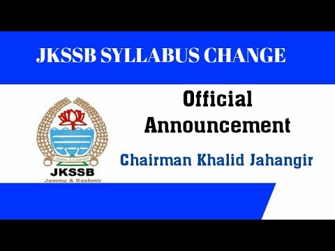 JKSSB Finance Account Assistant Syllabus Going to Change || Once Again Officially
