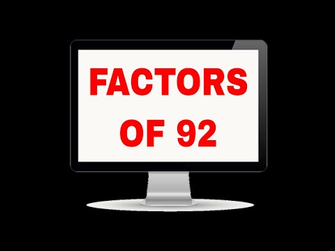 Factors of 92