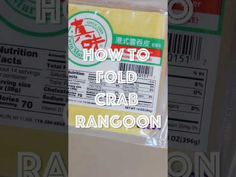 How to Fold Crab Rangoon Like a Chinese Chef!