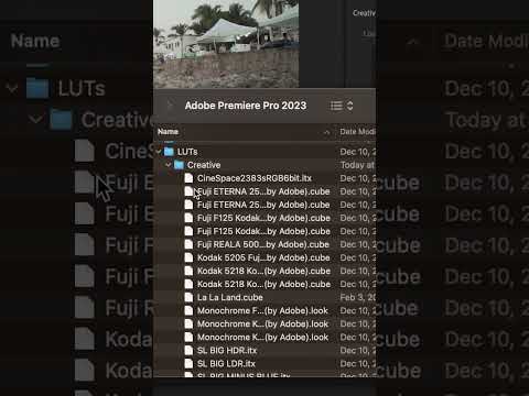 Install LUTs Directly Into Premiere Pro