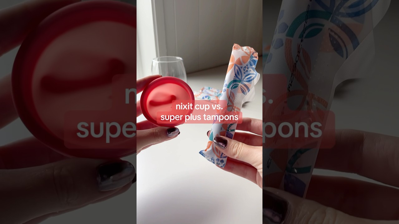 The nixit menstrual cup vs. super plus tampons 🩸 #tampons #nixit #menstrualcup