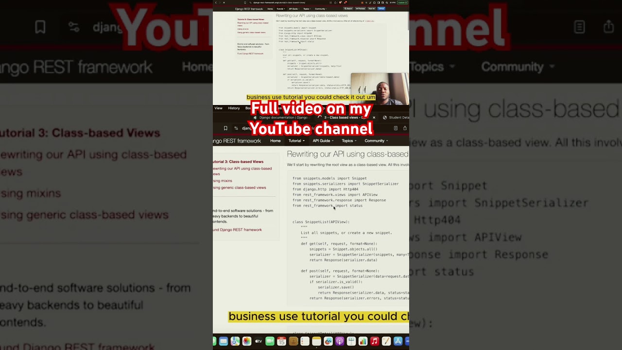 DRF Class-based views #pythonanddjangofullstackwebdeveloper #djangoforbeginners #djangorestframework