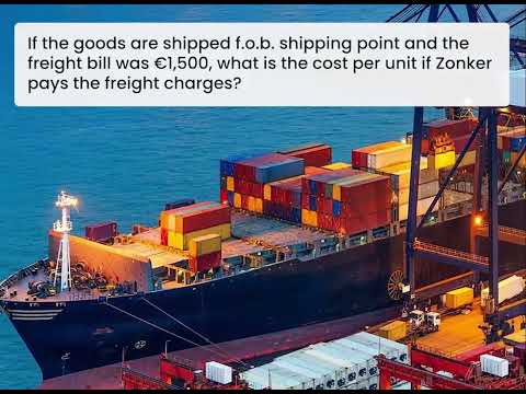 Zonker NV purchases 500 units of an item at an invoice cost of €30,000