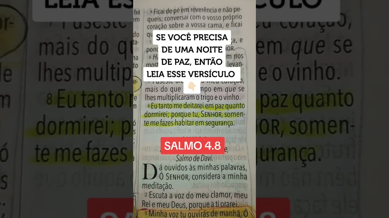 UM VERSÍCULO PARA ABENÇOAR SUA NOITE ! #versiculo #palavradedeus #biblia #salmos #sono #paz