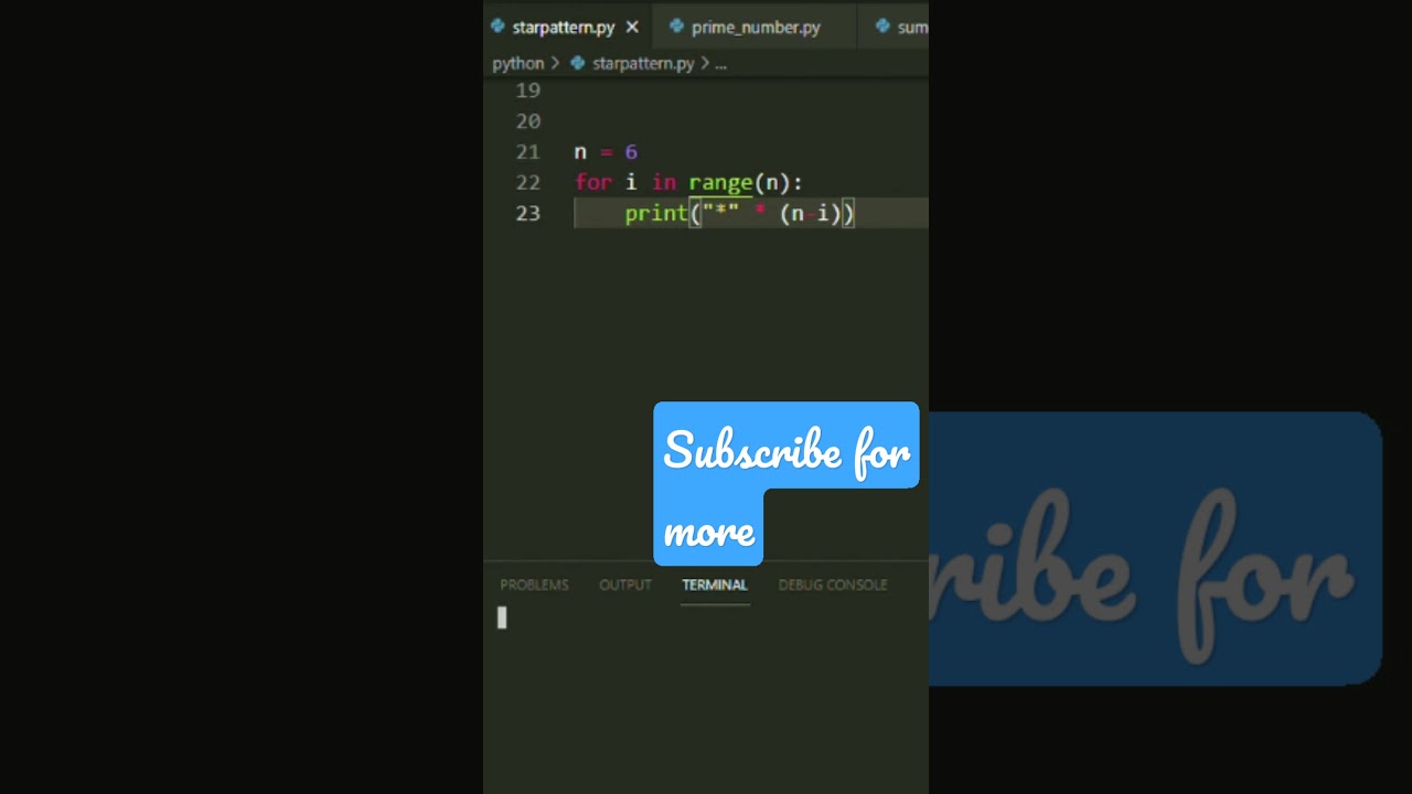 star pattern in python #shorts /#python /#coding /#trending /#tiktok /#tiktok