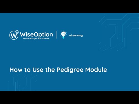 eLearning: Horse File - Pedigree