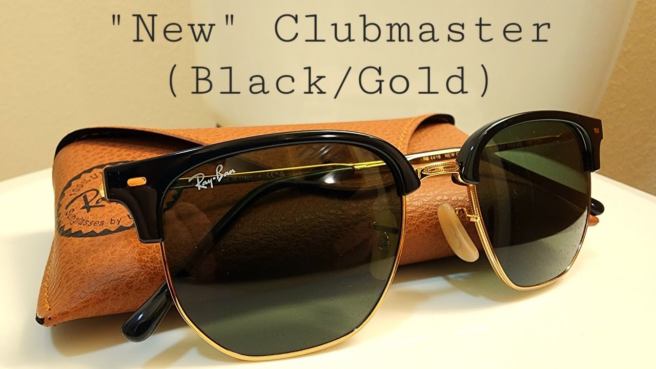 Ray-Ban RB 4416 New Clubmaster (Black on Gold) Unboxing and Comparison