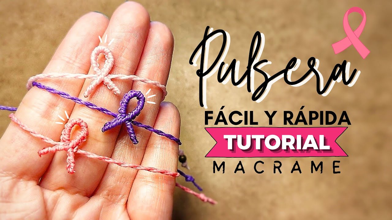 🎀 Solidarity Ribbon Support for the Fight against Breast Cancer | Quick and Easy DIY bracelet #52