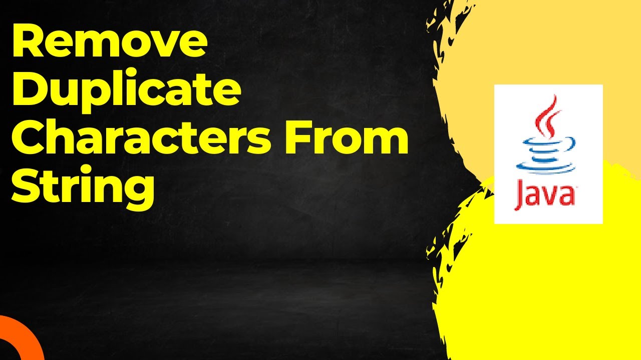 Remove Duplicate Characters From String in Java || Logical Question