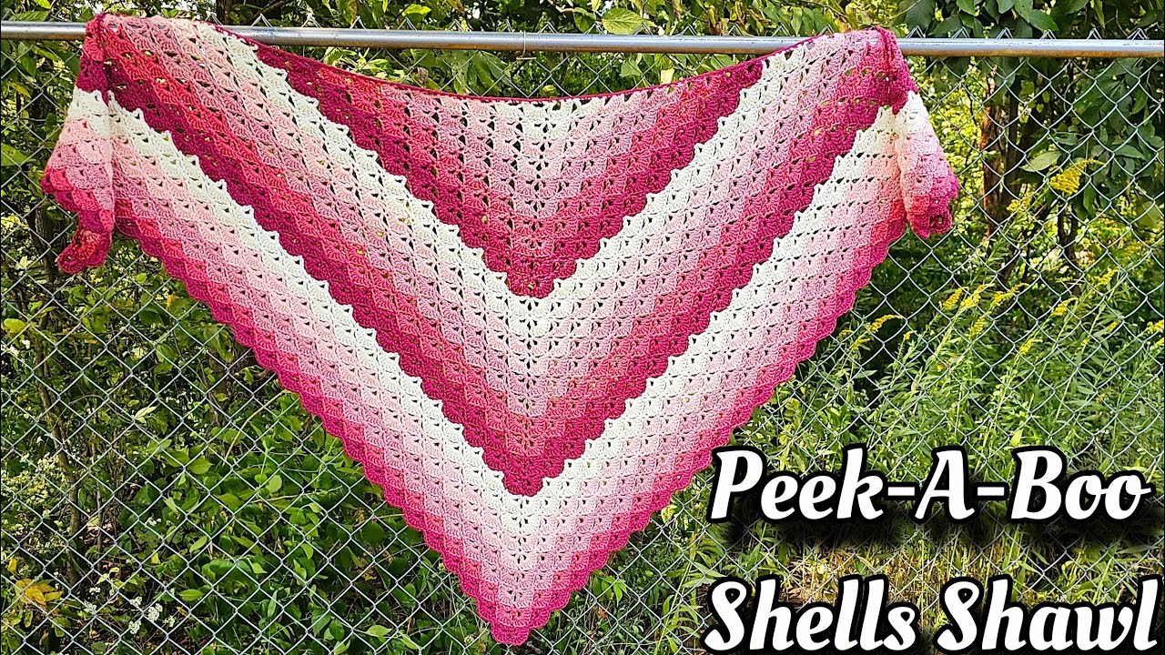 Quick and Easy Crochet Shawl Tutorial - Peek-A-Boo Shell Shawl
