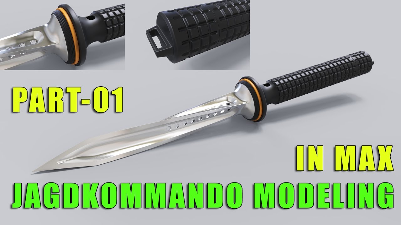 MAX Modeling Tutorial l Tri-Dagger Knife(Jagdkommando) l Part-01