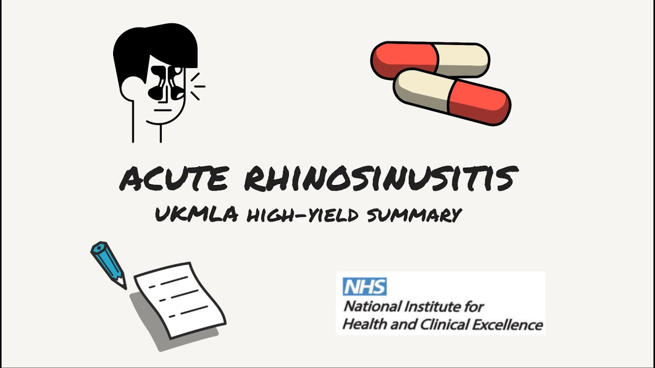 Acute Sinusitis Explained | UKMLA High-Yield + NICE Management