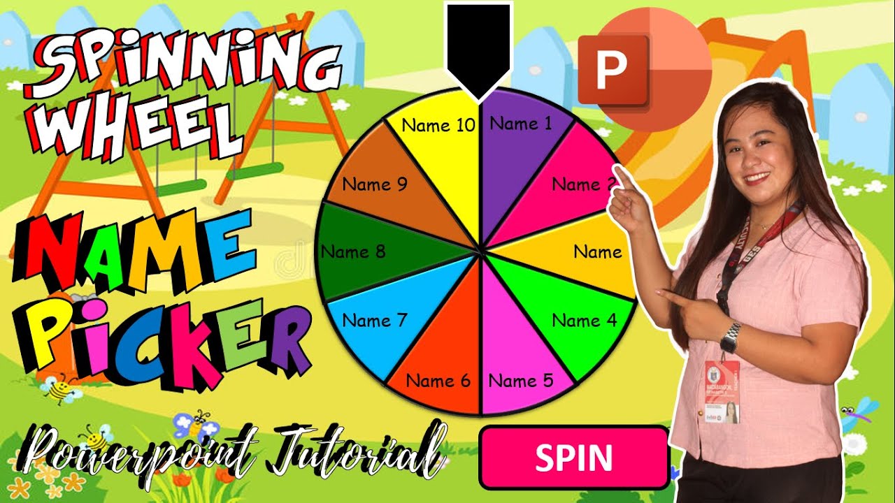 SPINNING WHEEL NAME PICKER Powerpoint Tutorial