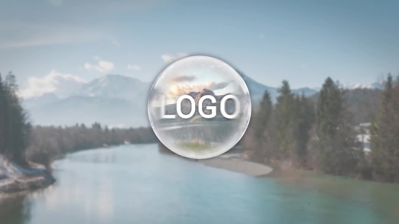Glass Sphere Logo After Effects Templates