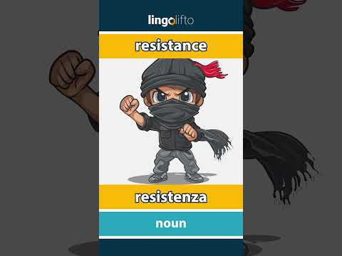 🇬🇧🇮🇹 resistance - resistenza : learn English : impariamo l'inglese : vocabulary builder