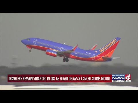Travelers remain stranded in OKC as flight delays & cancellations mount