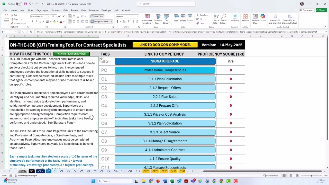 OJT Instructional Video