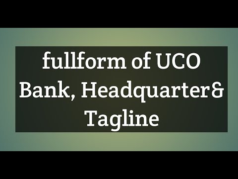 Fullform of UCO Bank Headquarter & Tagline| Short videos