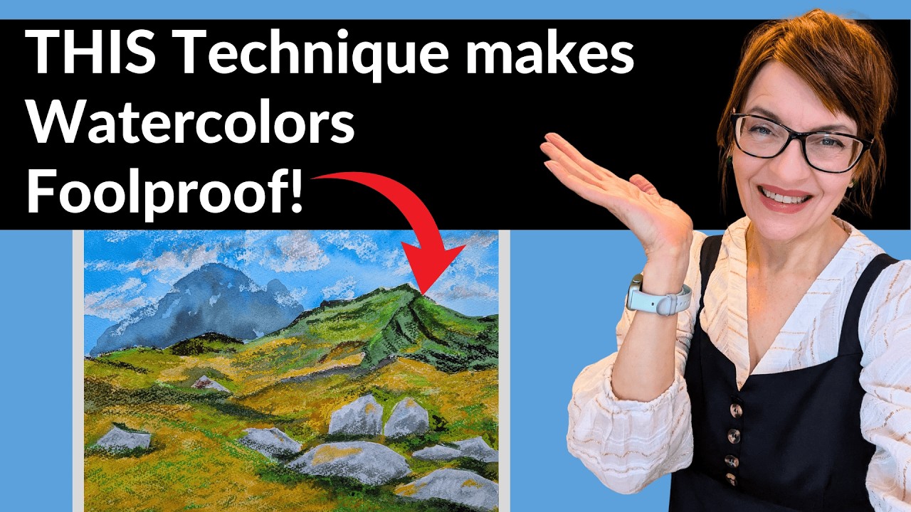 EASY First Watercolor Painting! (Try this Method for guaranteed success)