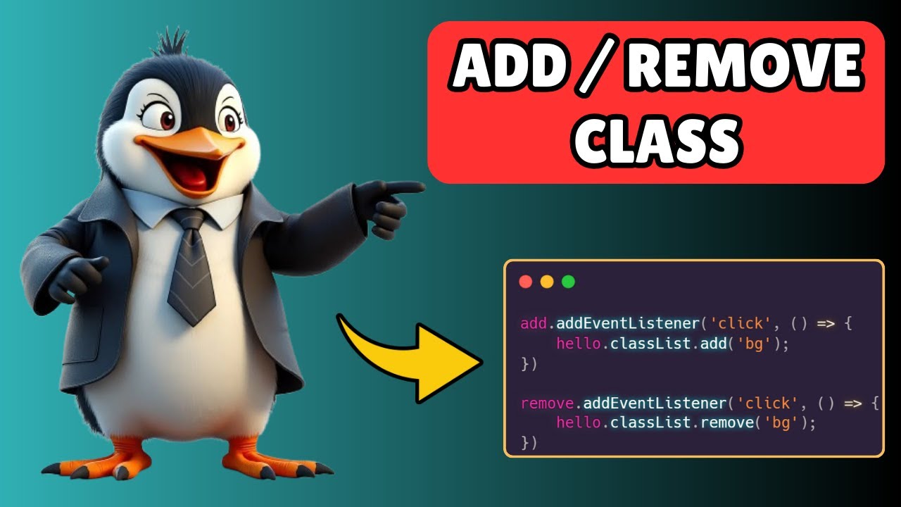 How to Add or Remove Class in Javascript