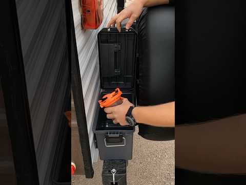 ✅ How we store our RV sewer accessories: U-brackets & ammo cans for the win! #rv #rvlife #rving