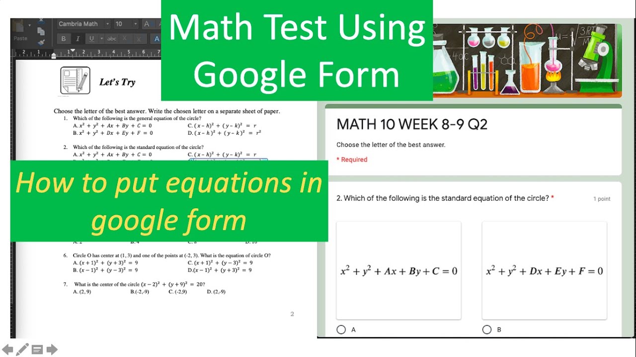 Math Test Using Google Form