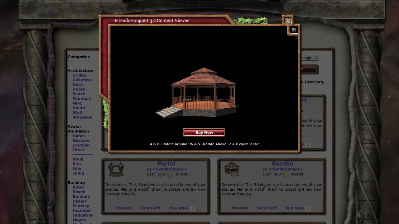 FriendsHangout Browser Based Virtual World