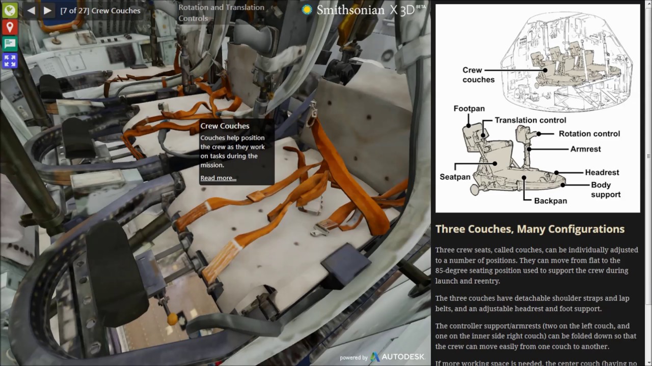 Apollo 11's 3D Interior Tour.