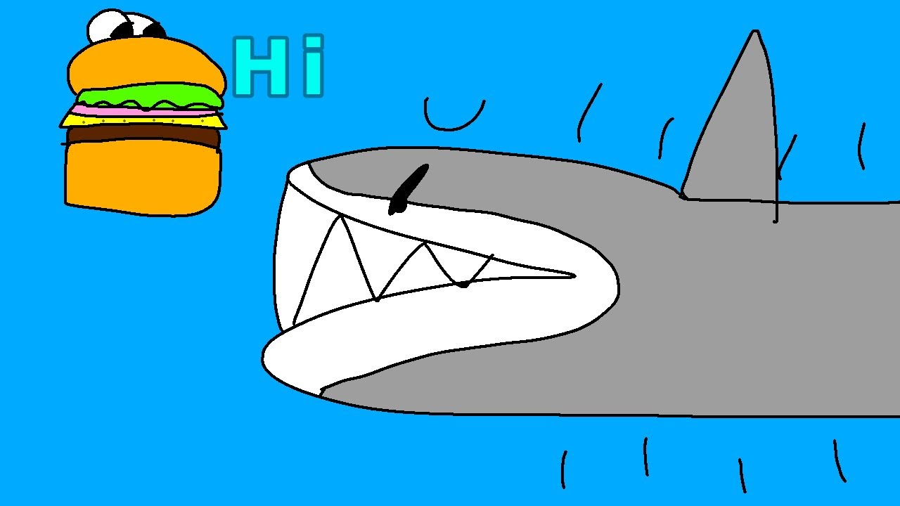 Shark puppet eats expired cheese ( animated )