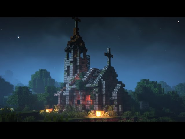 Spooky Build | Haunted Church (Tutorial) Minecraft Map