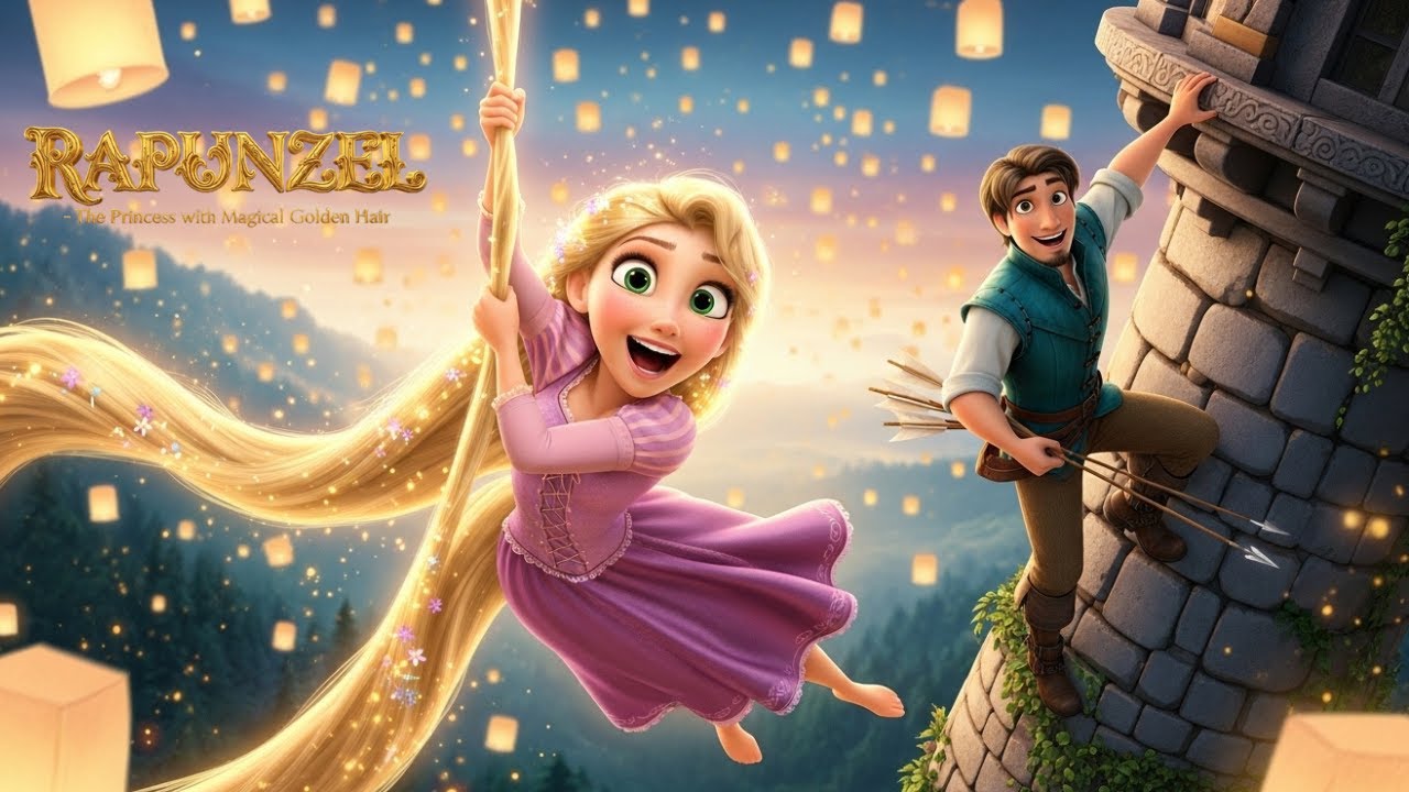 RAPUNZEL - The Princess with Magical Golden Hair 🏰  Fairy Tales for Kids