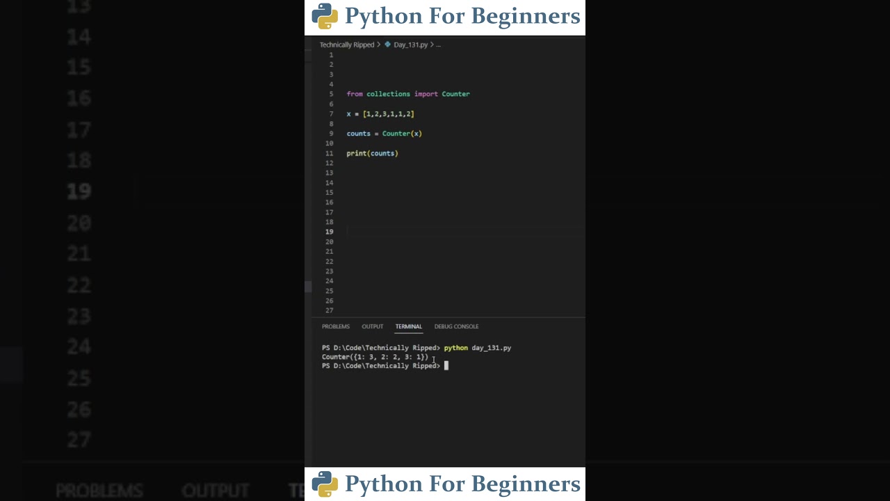 Using Counter() In Python | Python Tutorial
