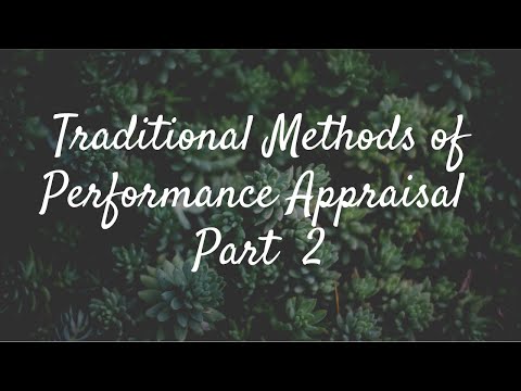 Traditional Methods of Performance Appraisal Part 2 Video Lecture ...