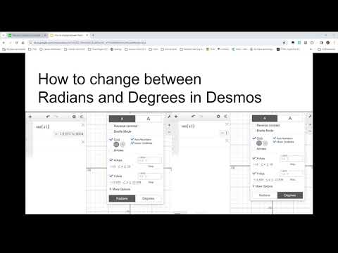Changing the Desmos Graphing Calculator from radians to degrees