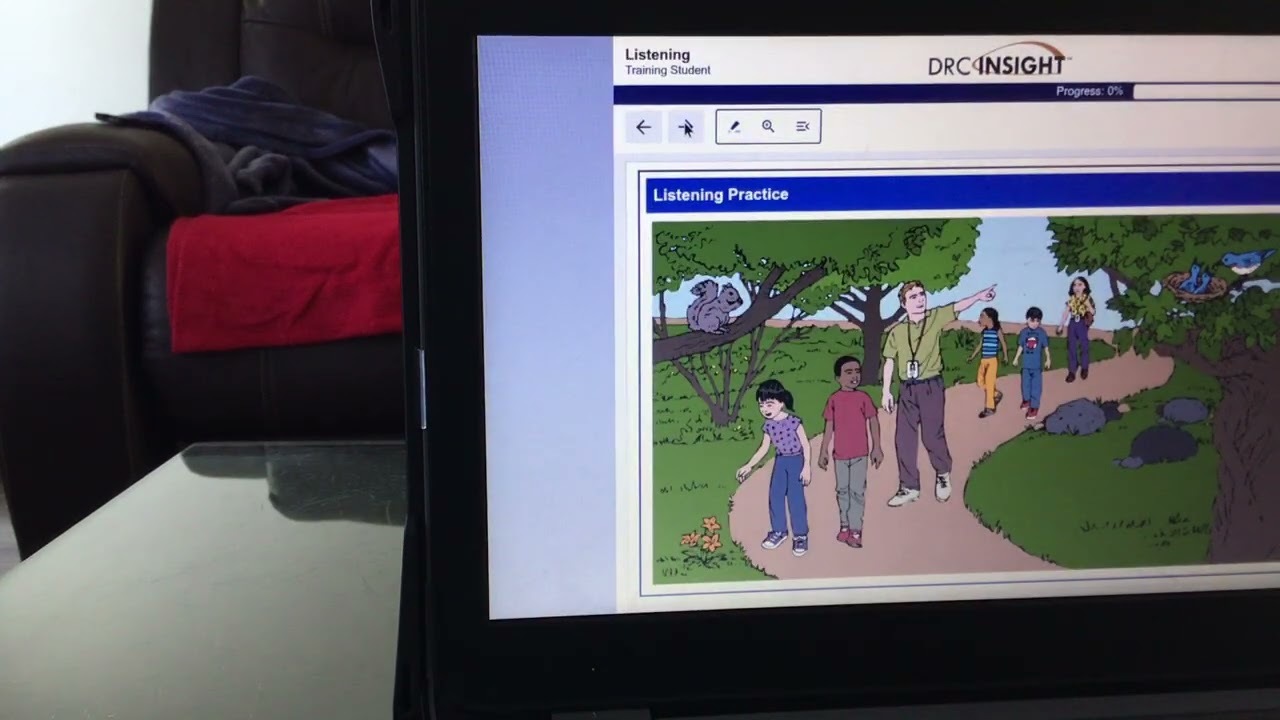 How to take a test in drc insight in wida access