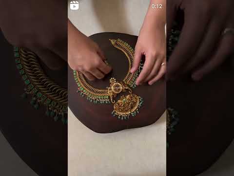 3 in 1 crafted antique necklace / detachable necklace #radhajewellerserode #neckalce #gold #antique