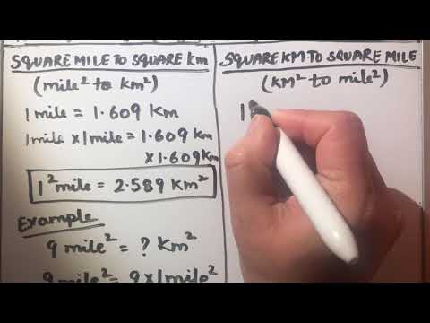 HOW TO CONVERT SQUARE KILOMETER (Km) TO SQUARE MILE AND SQUARE MILE TO SQUARE KILOMETER