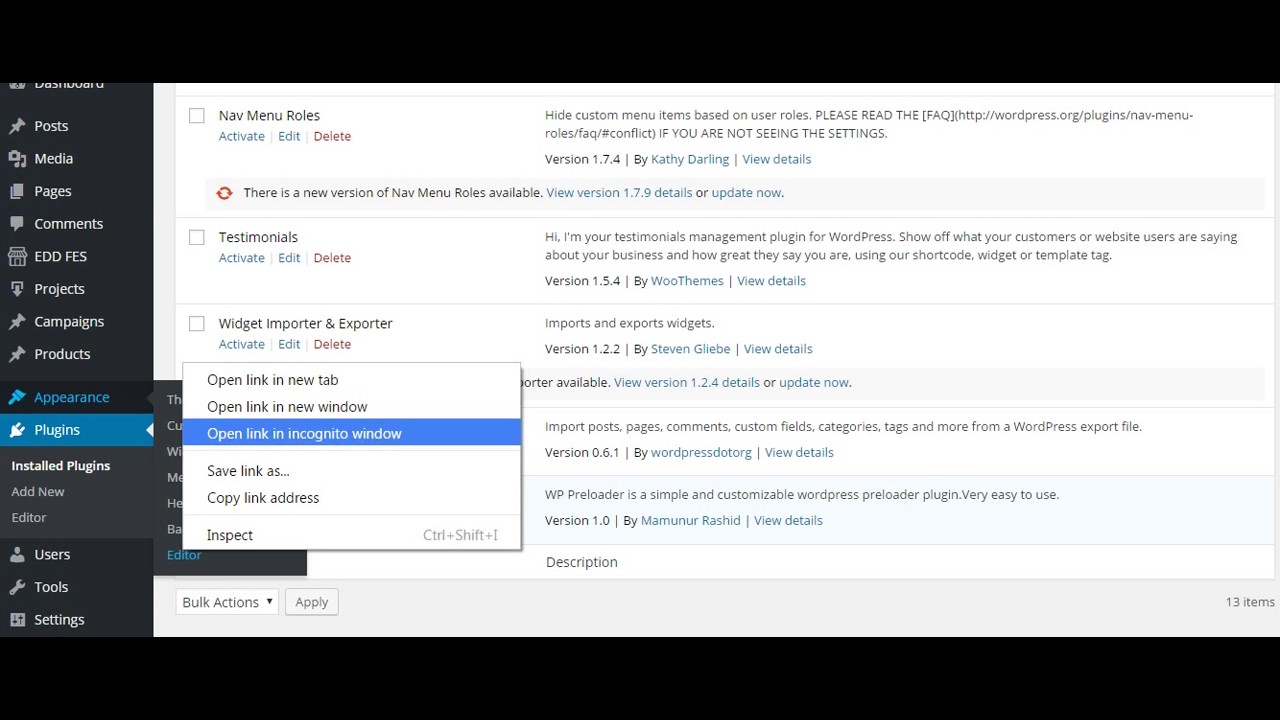 wp preload plugin setup