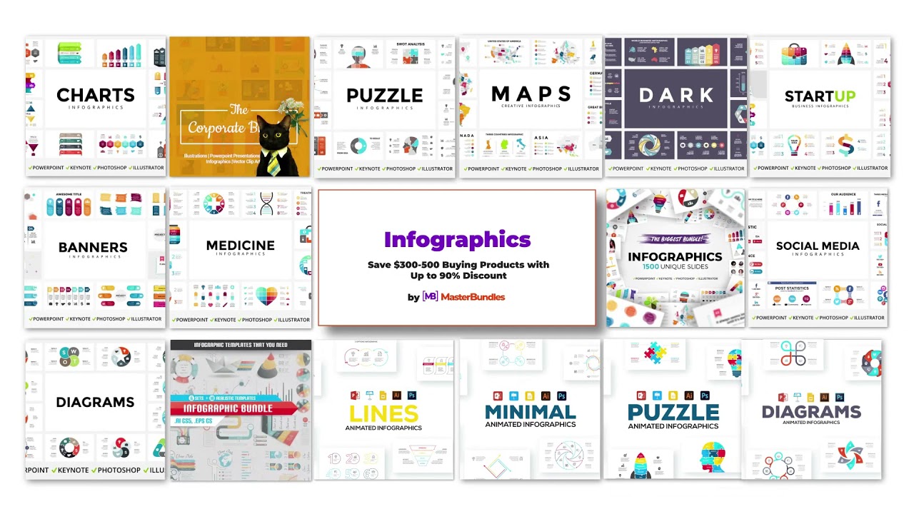 Premium Infographics for you - MasterBundles