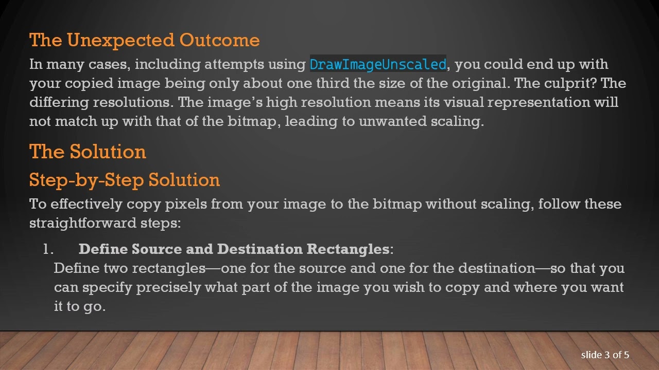 How to Blit Pixels from One Image to Bitmap Without Scaling