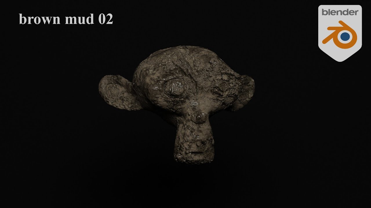 【Blender】brown mud 02 (from Poly Haven)