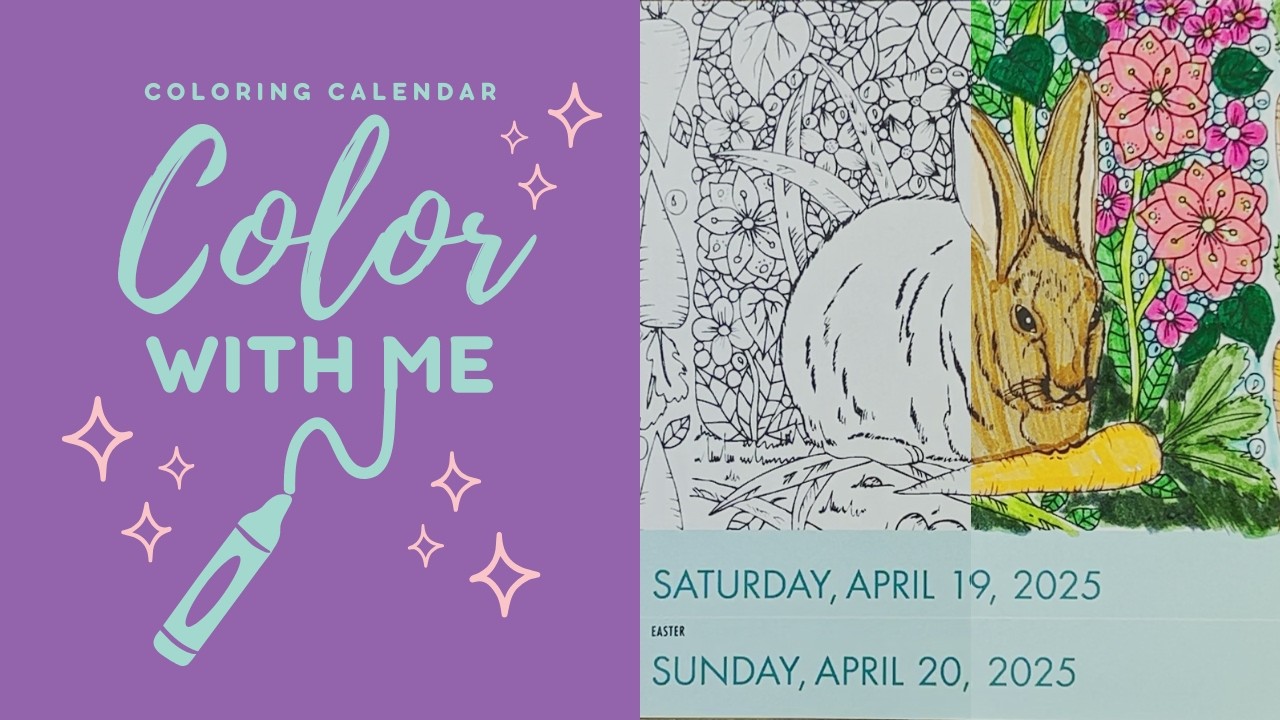 Daily Coloring Calendar 2025 | Color With Me [April 19-20] (Lo-fi)