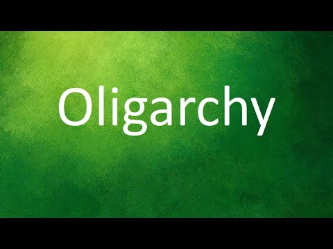 Pronunciation, meaning and usage of the word "Oligarchy". (in Hindi and English)